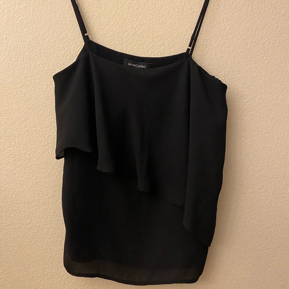Marciano | Tops | Marciano Black Tank Blouse | Poshmark